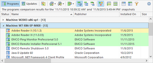 Inventory Snapshots View - Remote Installer