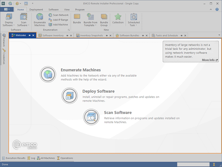 Welcome Screen - Remote Installer